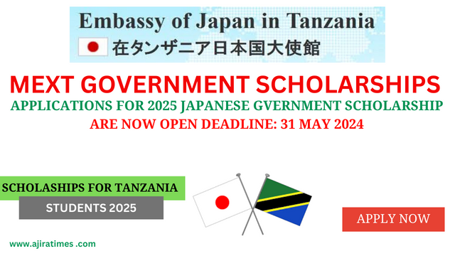 2025 Japanese government scholarship for Tanzanians - (MEXT) scholarship program