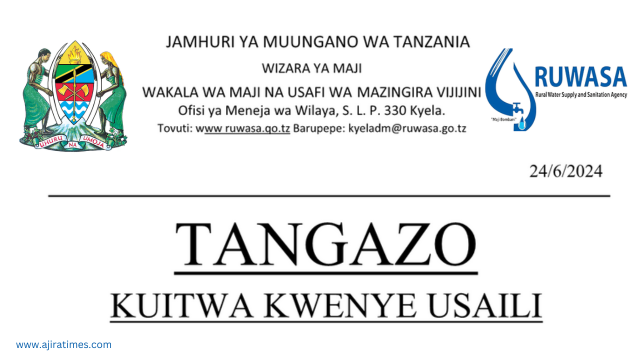 RUWASA Shortlisted Candidates Call for Interview Tanzania